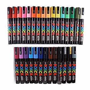 Posca Uni Paint Marker Pen - Medium Point - 1 Count (Pack of 29) Color Set, Japanese stationery original packaged (PC-5M29C)