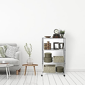 Seville Classics 4-Tier UltraZinc NSF Steel Wire Shelving, 14" D x 36" W x 54" H