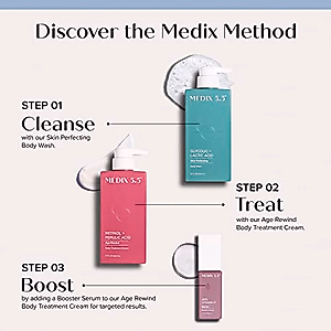 Medix 5.5 Retinol Body Lotion Firming Moisturizer & Crepey Skin Care Treatment, Anti Aging Retinol Body Cream Targets Look Of Wrinkles, Sagging Skin, Stretch Marks, & Sun Damaged Dry Skin, 15 Fl Oz