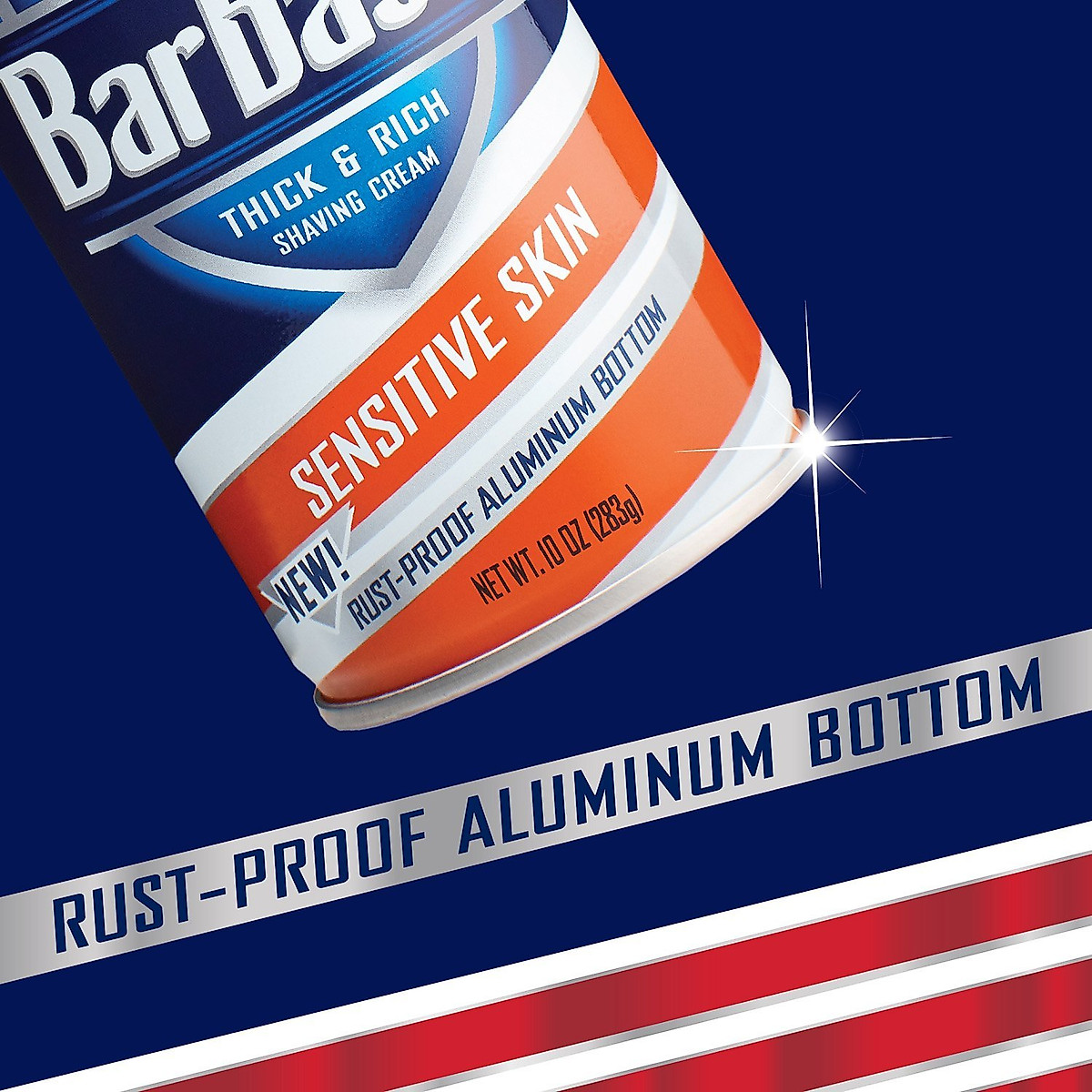 Barbasol Thick & Rich Shaving Cream, Sensitive Skin 10 oz ( Pack of 2)