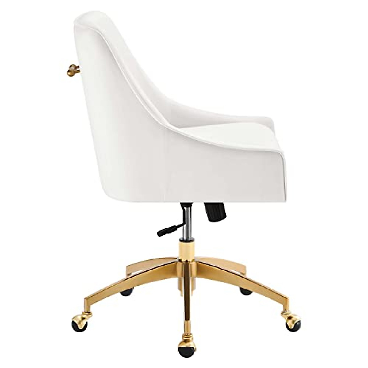 Modway Discern Performance Velvet Swivel Office Chair in White