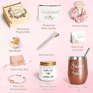 Bridesmaid Proposal Gifts, Bridesmaid Proposal Box, Will You Be My Bridesmaid Gift Wooden Box, Bachelorette Party Gifts, 12 oz Stainless Steel Wine Tumbler Cup, Bride Tribe, Engagement Wedding Gifts