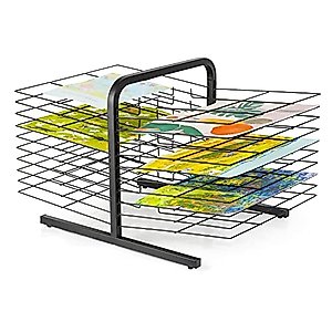 Lzttyee Art Drying Rack for Classroom Paint Drying Rack Art 20 Shelves Metal Desktop Artwork Storage Display Rack Art Drying Rack for Classroom Painting Crafts (20 Shelves-1)