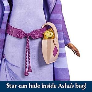 Mattel Disney Wish Asha of Rosas Adventure Pack Doll, Posable Fashion Doll with Removable Fashion, Animal Friends and Accessories, Toys Inspired by The Movie