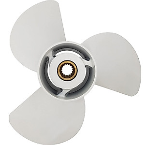 DLNIG 13 5/8x13-K Boat Moto Aluminum Propeller - for Yamaha Outboard Engines 50HP 60HP 70HP 80HP 90HP 100HP 110HP 120HP 130HP Replace 6E5-45949-00-EL,15 Spline Tooth - Aluminum Outboard Propeller