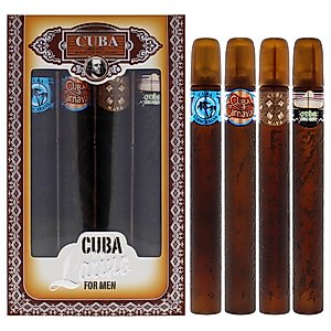 Cuba Latino Collection By Champs For Men. 4 Pc. Gift Set (Contains Eau De Toilette Spray 1.17 Oz / 35 Ml Of Carnaval, Cactus, Maya & Copacabana)
