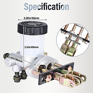 AuInLand Hydraulic Brake Master Cylinder, Go Kart Master Cylinder, for 90cc 110cc 125cc 150cc 200cc 250cc Go Kart