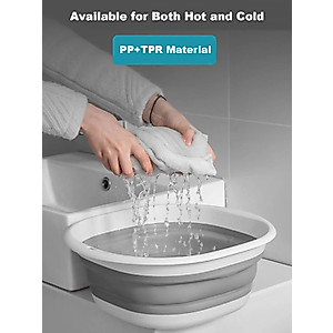 3-Pack Collapsible Wash Basin, Portable Baby Bottle Washing Basin, Suitable for Camping Travel Facial Foot Washing, Baby Care/Outdoor Adventure/Home (Grey)