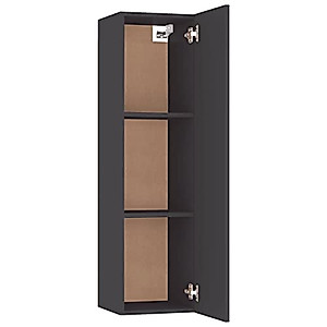 BynJoo Floating TV Stand with Storage Shelves,TV Entertainment Center,Wall Storage Cabinet,for Tv Units,Bathroom,Bedroom,Living Room or Office.Grey(12" x 11.8" x 43.3")