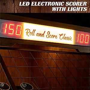 Barrington Billiards Roll and Score Game Set, 10' - Vintage Games for Arcades, Fairs, Carnivals, Rec Rooms, Playrooms, Bars - Speedball Bowling Machine with LED Lights and Electronic Scorer