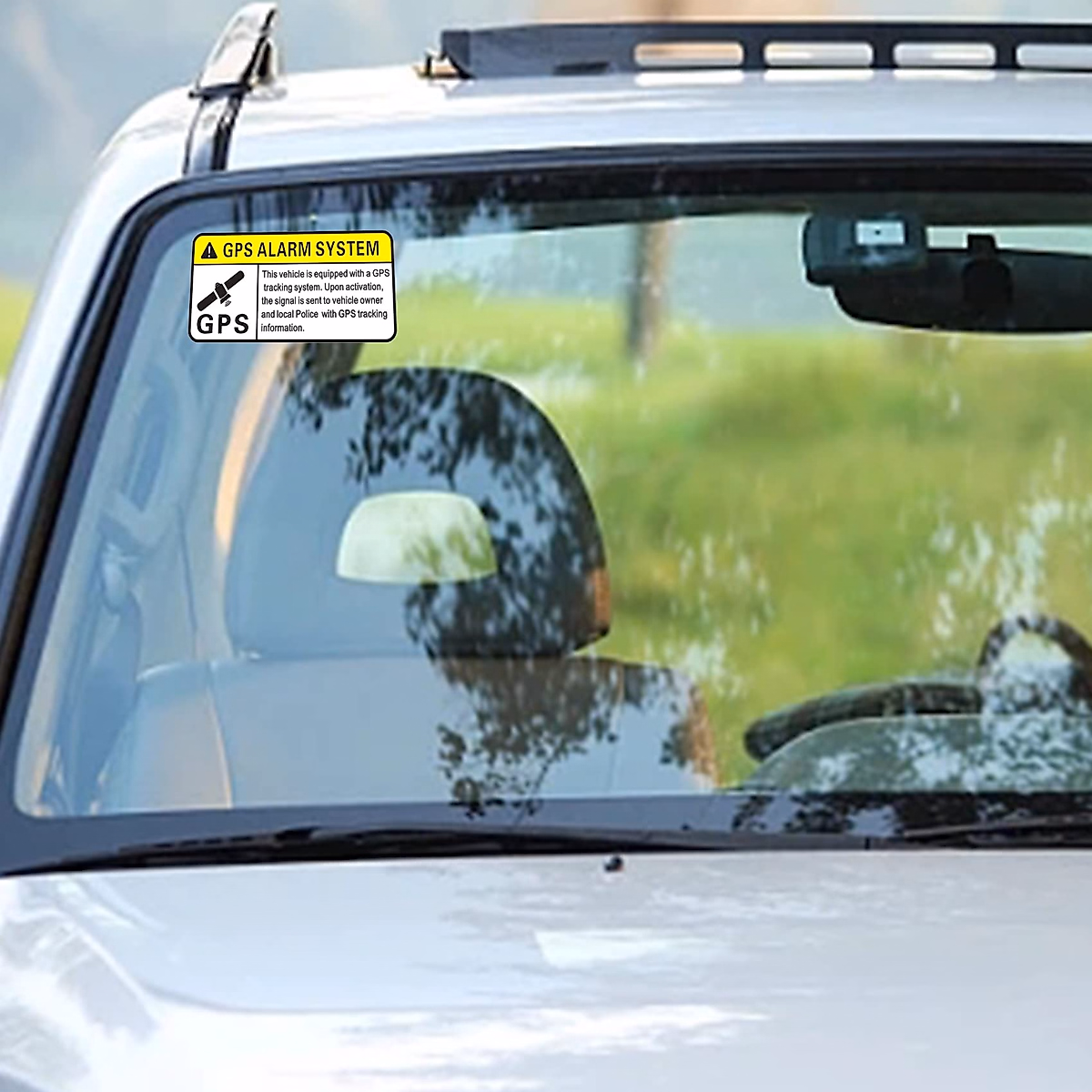 HMDZMR GPS Tracking Sticker, Self Adhesive Track Stickers, PVC Car Tracker Warning Stickers, GPS Tracker Sticker for Motorcycle Car Bike Truck Trailer Vehicles Safety Bumper (6 Pcs)