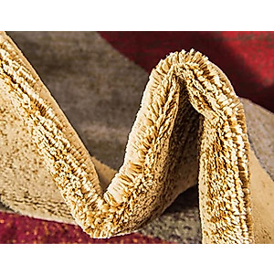 Unique Loom Barista Collection Area Rug - Ngada (2' 2" x 6' 1" Runner, Beige/ Red)