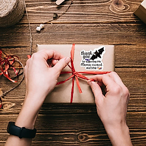 240 PCS Thank You Support Mama Owned Stickers,Funny Small Business Envelopes Stickers for Business Packages/Handmade Goods/Bags,Halloween Theme Small Shop Business Stickers for Envelopes Seals