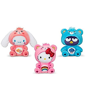 Care Bears Hello Kitty Dressed As Cheer Bear 8" Fun-Size Plush - Soft, Huggable Bestie! – Good for Girls and Boys, Employees, Collectors, Ages 4+