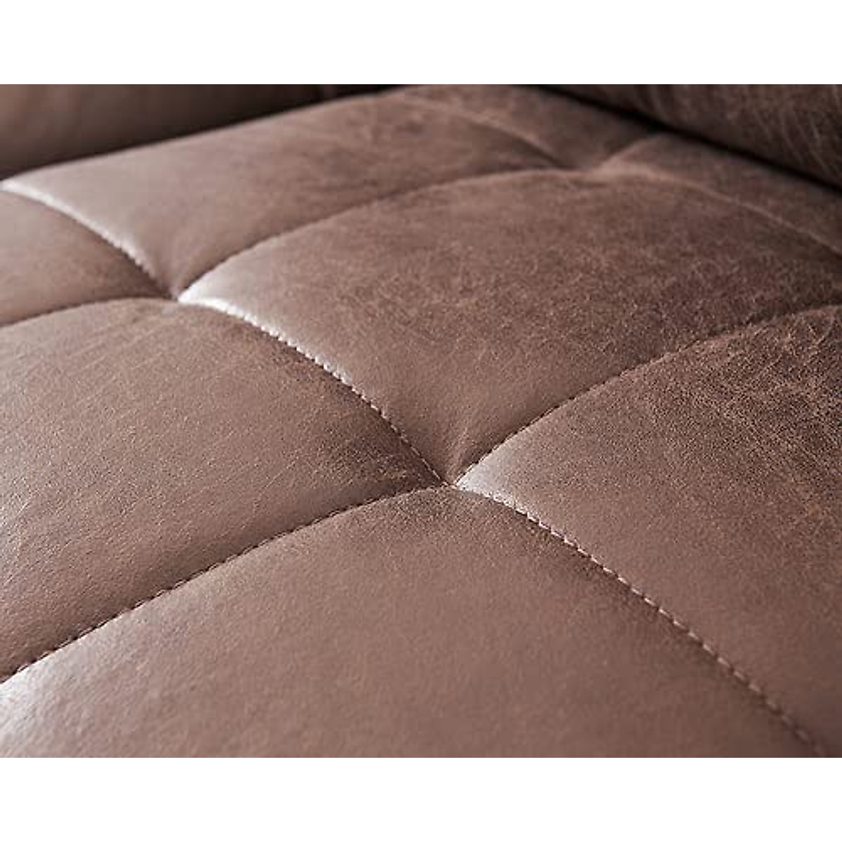 High Elastic Sponge Two-seat Sofa(Dark Brown)