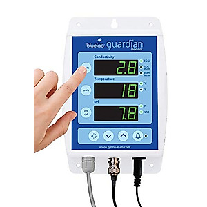 Bluelab MONGUACON Guardian Monitor Connect for pH, Temperature, and TDS in Water with Data Logging (Connect Stick not Included), Nutrient Meter for Hydroponic System and Indoor Plant Grow White