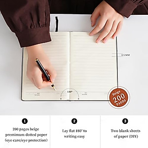 EUPLONG Lined Journal Notebook,200 Pages A5 Hardcover Leather Journals with Cell Phone Strap for Writing,Travel,Business,Work&School,Notebooks for Note Taking,Diary Notepad 5.7×8.3