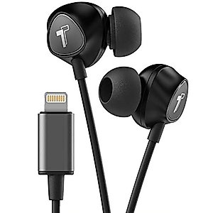 Thore Wired iPhone Headphones with Lightning Connector Earphones - MFi Certified by Apple Earbuds Wired in-Ear Microphone and Volume Remote for iPhone 14 Pro Max, 13, 12 Mini, XR, Xs, 11, 7, 8 (Black)