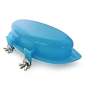 SHINYLYL Bird Bath with Mirror Toy Parrot Bathtub Bath Box Pet Parrot Budgie Parakeet Cockatiel Cage Water Shower Food Feeder Bird Cage Toy Accessory
