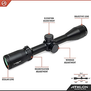 Athlon Optics , Neos , Riflescope , 3-9 x 40 Second Focal Plane (SFP) 1" Tube, BDC 22 RimFIre Reticle ,