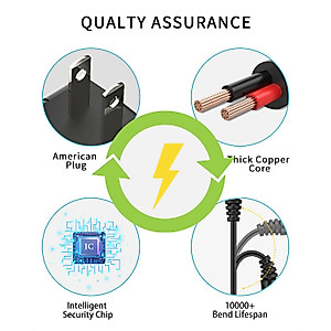 12V 2A AC Adapter Charger Replacement with 8 Tips, Regulated 12 Volts 2000mA Power Supply Cord for LED Strip Light, CCTV Camera, BT Speaker, GPS, Webcam, Router, DC12V Transformer (6ft)