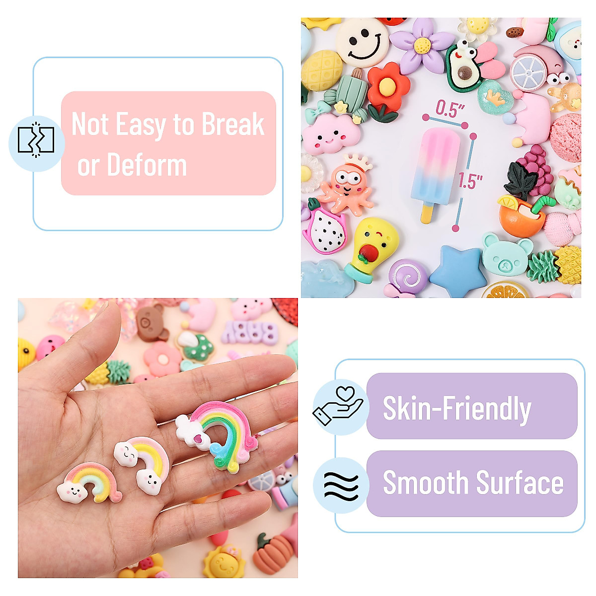 Mr. Pen- Slime Charms, 100pcs, Resin Charms, Charms for Slime, Cute Charms, Flatback Resin Charms, Fake Candy Charms, Flatback Charms, Resin Flatback Charms, Flat Back Resin Charms, Easter Egg Fillers