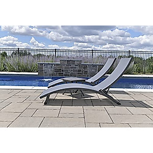 Vivere CORL3-GB Coral Springs Lounger, Grey