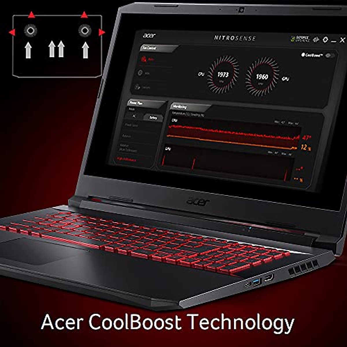 Acer Nitro 5 AN517-41-R7EY Gaming Laptop, AMD Ryzen 5 5600H Hexa-Core Processor | NVIDIA GeForce GTX 1650 | 17.3" FHD IPS Display | 8GB DDR4 | 512GB NVMe SSD | WiFi 6 | Backlit Keyboard