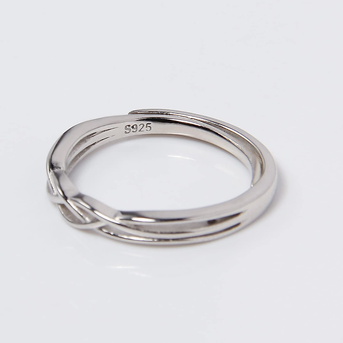 Meissa Sterling Silver Ring Dainty Thumb Rings for Women Handmade Ring Minimalist Stackable Band Size Adjustable Ring Gift for Wedding Engagement Anniversary