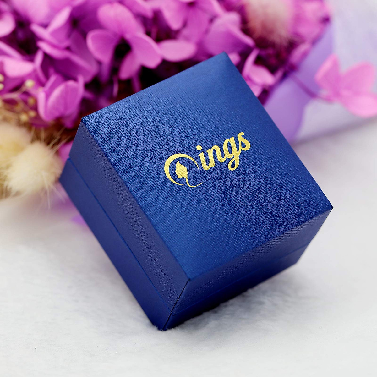 Qings Cute Mouse Ring 925 Sterling Silver Cubic Zirconia Open Ring, Adjustable Animal Wrap Ring Jewelry Gift for Women