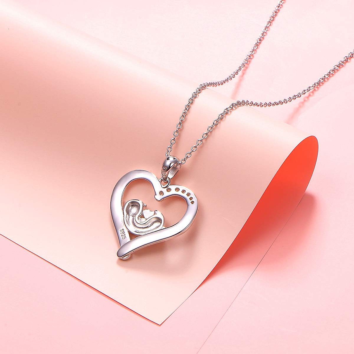 925 Sterling Silver Animal Jewelry Engraved I Love You Like No Otter Sea Otter Heart Pendant Necklace for Women Birthday Gifts (06_I love you like no otter)
