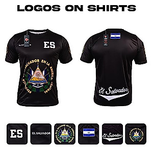 Fury El Salvador Soccer Jersey El Salvador Jersey Black White El Salvador Shirt for All Salvadorans Men/Women/Unisex/Hombres (M-Black)