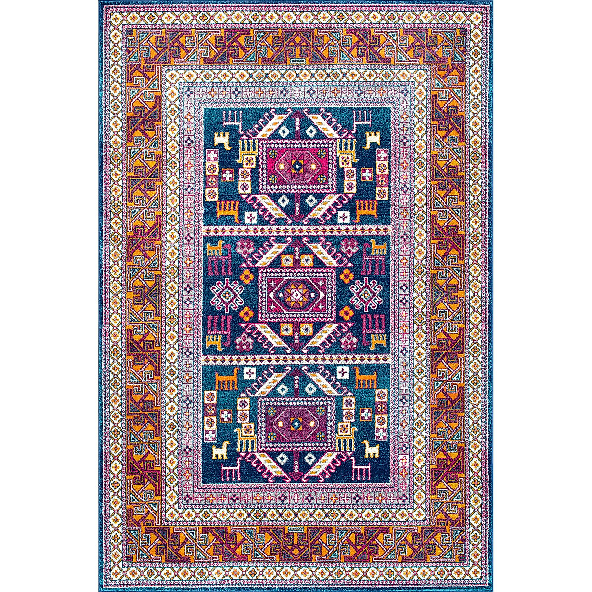 nuLOOM Vintage Lorena Tribal Area Rug, 7x9, Navy
