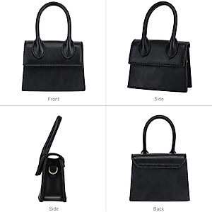 CATMICOO Mini Purse for Women, Mini Bag with Crocodile Pattern (Black)