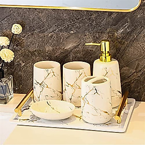 CZDYUF Bathroom Five-Piece Wash Set Bathroom Supplies Bathroom Mouthwash Cup Toothbrush Cup Set