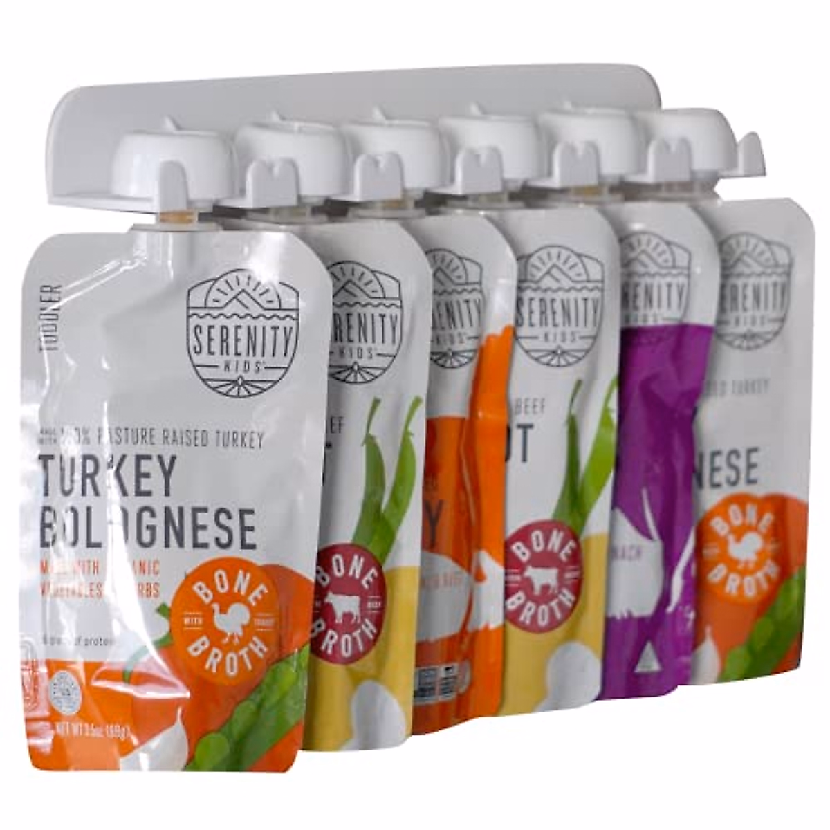 Storage Theory Food Pouch Hanger Organizer for Kitchen Pantry, Cabinet and Refrigerator - Peel and Stick Storage for Applesauce, Yogurt, Baby Food Pouches - 6 pk