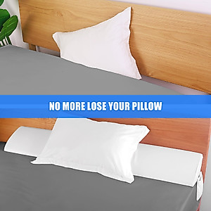 banflower Bed Wedge Pillow for Headboard Bed Gap Filler (0-6'') Between Mattress and Headboard or Wall (White Twin 39''x10''x6''),Twin/Twin XL