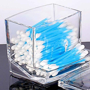 wpOP59NE Clear Plastic Organizer Cotton Pad Cotton Swab Holder Organizer Cosmetic Makeup Case Box for Bedroom,Bathroom #2