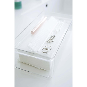 YAMAZAKI home 2334 Tissue Box Holder-Dispenser and Organizer, One Size, Clear