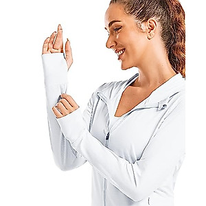 Stelle Women's UPF 50+ Sun Protection Hoodie Jacket Full Zip Long Sleeve with Pockets SPF Hiking Shirt Outdoor