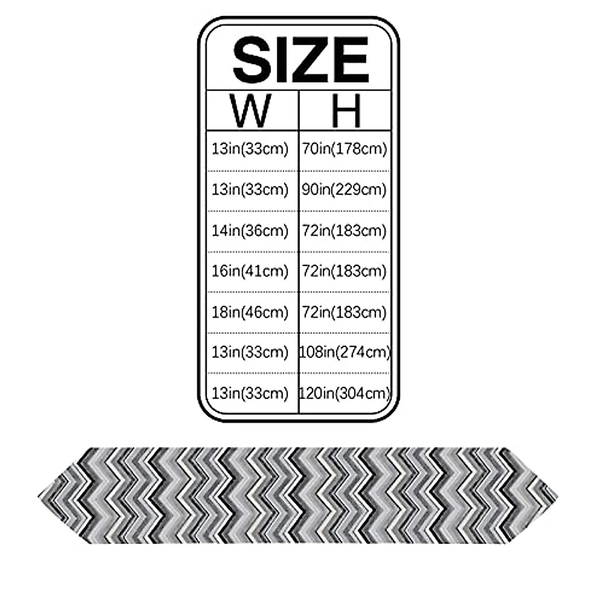 Big buy store Table Runner Gray Wave Striped Zig Zag Chevron Cotton Line Table Covers for Dinner Kitchen Wedding Indoor and Outdoor Parties Nordic Style Table Setting Decor -13 x 36 inch