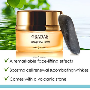 Gratiae Organics Lifting Moisture Cream with Volcanic Stone, 1.7-Ounce