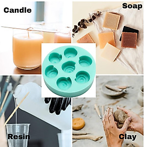 Cinnamon rolls mold 7 Cavities - Miniature cinnamon rolls silicone mold Soap molds Wax molds Waxmelts mold Wax melt molds NC002