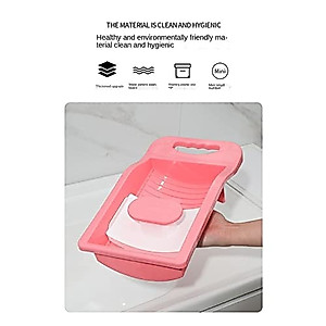 NANHAN Portable Mini Washboard, Plastic Washboard for Personal Underwear Socks, for Hand Washing Clothes and Small Delicate Articles…