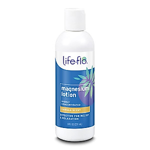 Life-flo Magnesium Lotion, Vanilla Scent - Relief and Relaxation with Magnesium Chloride from The Zechstein Seabed - Dermatologist Tested, Hypoallergenic, 60-Day Guarantee, Not Tested on Animals, 8oz