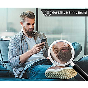 Naturenics Premium Beard Grooming Kit for Men - 100% Organic Unscented Beard Oil, Beard Balm Butter Wax, Beard Brush, Beard Comb, Beard Scissors for Beard & Mustache-with Bamboo Box & eBook