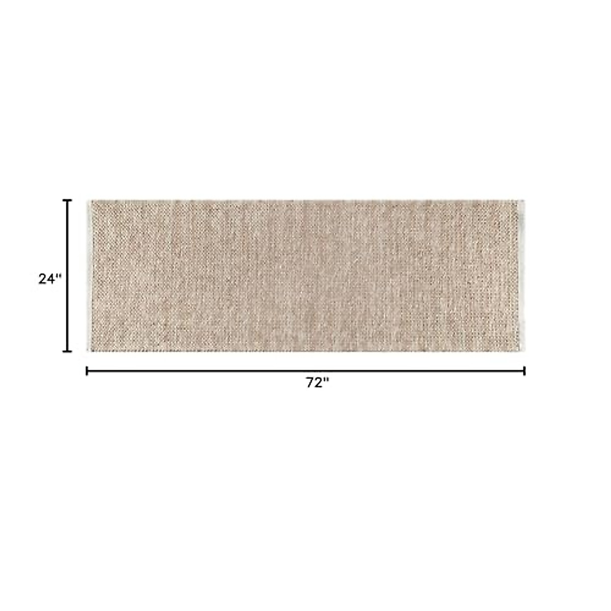 Hausattire Jute Woven Runner Rug 2'x6' - Natural, Long Boho Farmhouse Rugs for Hallway, Living Room, Bedroom, Kitchen | Beige Rustic Floor Mat for High Traffic Area - 24x72 Inch