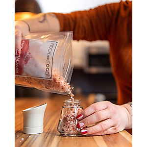 Rock The Food | Pink Himalayan Salt Bulk, 2.2 lb Coarse Grain | For Table Salt in Grinders or Spice Jars | Bath Salt | Gourmet Pure Crystal | 100% Natural & Kosher Certified