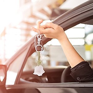 Hand Knitted Pendant Flower Woven Key Chain Flower Knitted Key Chain Bag Pack Decor Daily Dress