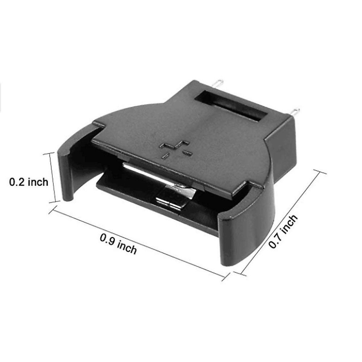 QMseller 6Pcs Plastic Vertical Button Cell Battery Holder for CR/LIR2032 2032